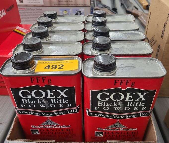 10 - 1 lb cans GOEX Black Powder - Kramer Auction LLC
