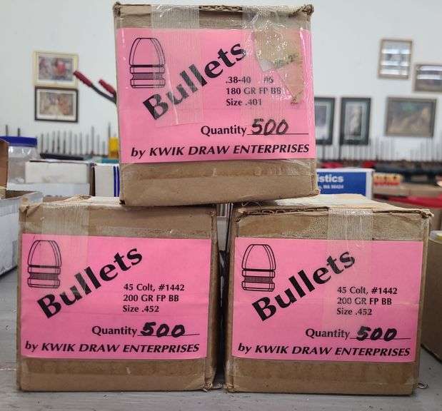 lot of 45 Colt & 38-40 Reloading Bullets - Kramer Auction LLC