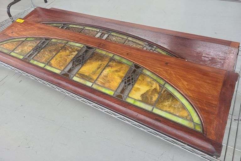lot of 3 Train Car Stain Glass Windows - Kramer Auction LLC