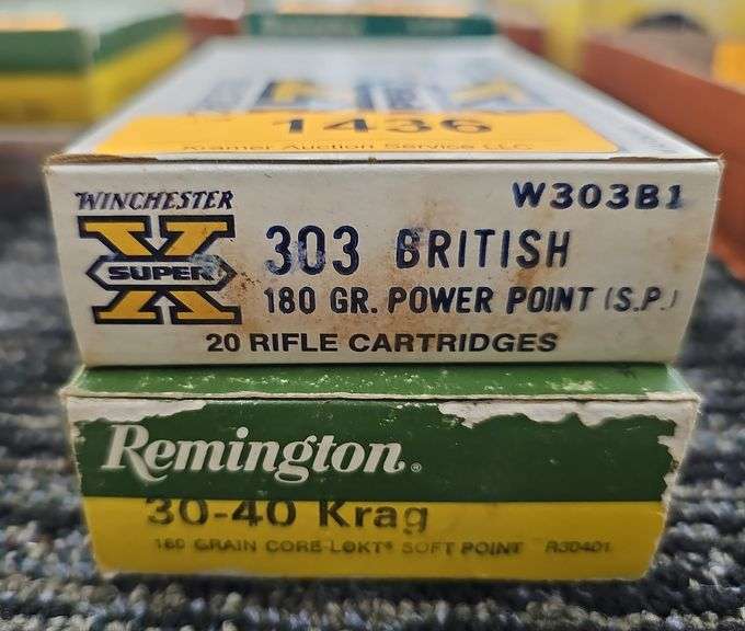 20 rds of 303 British & 20 rds 30-40 Krag Ammo - Kramer Auction LLC