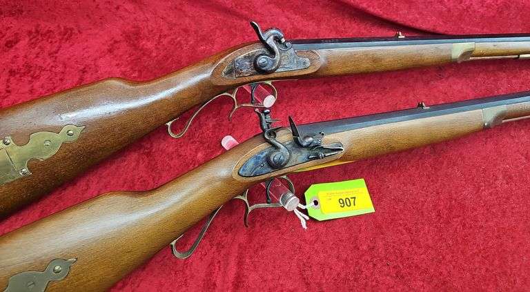 Pair of 45 cal. Full Stock Black Powder Rifles - Kramer Auction LLC