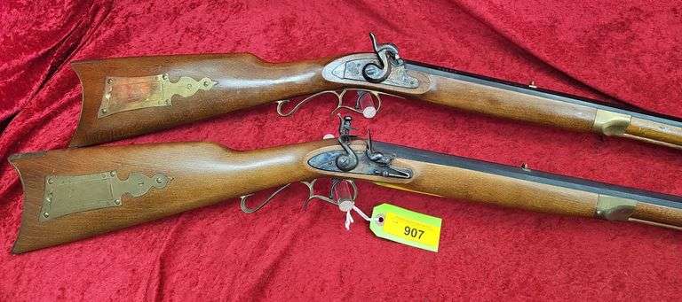 Pair of 45 cal. Full Stock Black Powder Rifles - Kramer Auction LLC