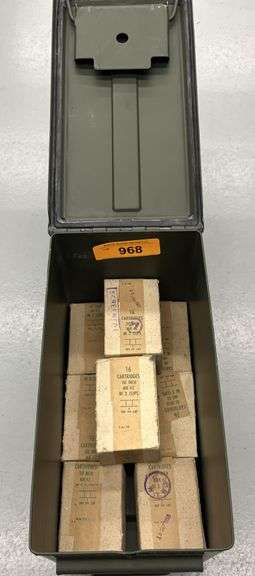 112 rds of vintage WWII 303 British Ammo in can - Kramer Auction LLC