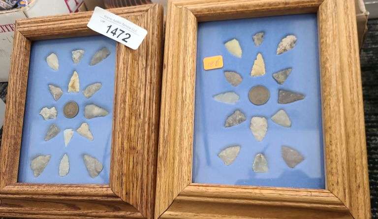 2 Displays of South Dakota Bird Points & Indian Pennies - Kramer ...