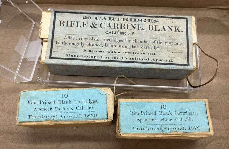 lot of vintage Full Frankfurt Arsenal 45 & 50 cal Blanks - Kramer ...