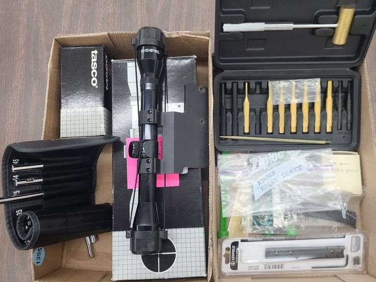 2 flats of Optics & Scope Mounting equipment - Kramer Auction LLC