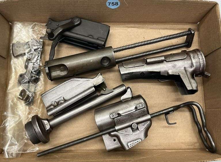 Rare US Torch Cut M3 Grease Sub Machine Gun Parts kit - Kramer Auction LLC