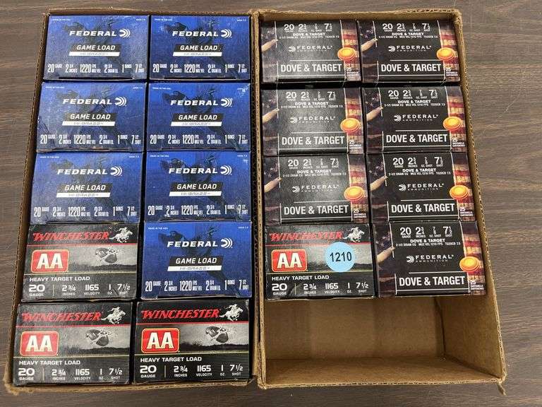 450 ct. of assorted 20 ga Target Loads - Kramer Auction LLC