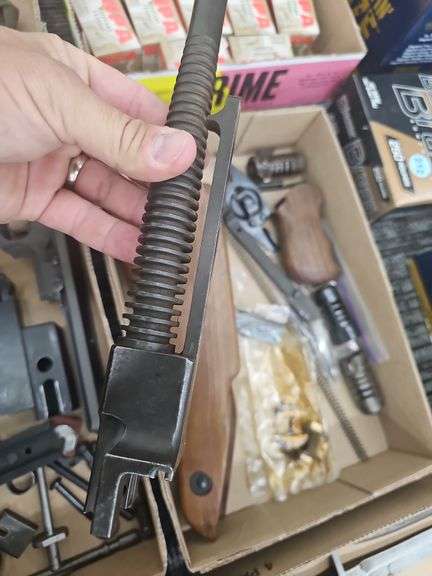 2 flats of Surplus Thompson Machine Gun Parts - Kramer Auction LLC