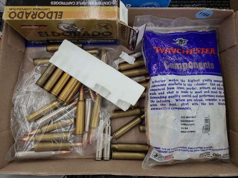 338 WIN Mag Ammo/Reloading Lot - Kramer Auction LLC