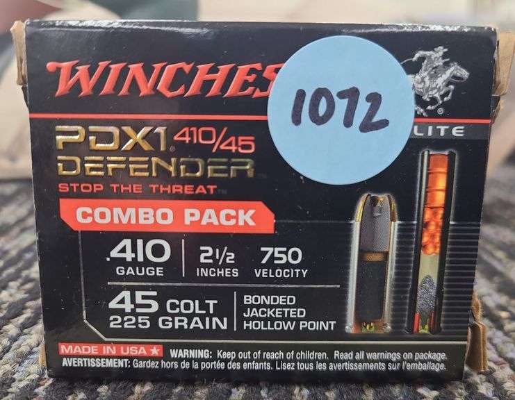 box of Winchester PDX1 410/44 Defender Combo Ammo Pack - Kramer Auction LLC