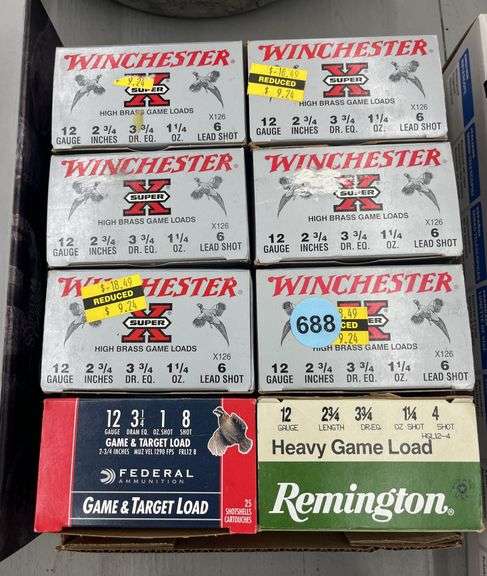 200 ct of mixed 12 ga Game Loads - Kramer Auction LLC