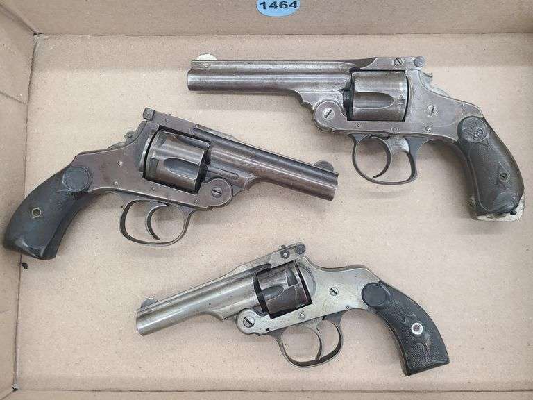 lot of 3 Antique Top Break Parts Revolvers - Kramer Auction LLC