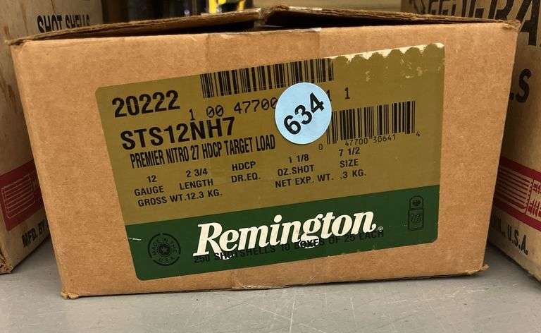 250 rd case of Remington Nitro 27 12 ga No. 8 Shot - Kramer Auction LLC