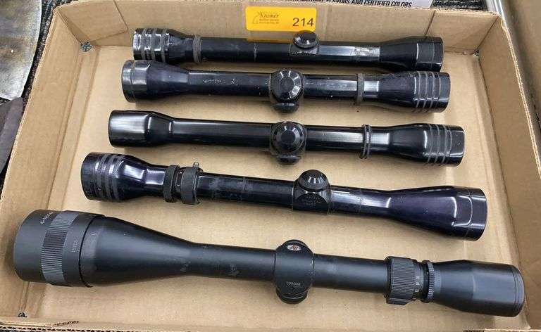 Flat of 5 Older Redfield Scopes - Kramer Auction LLC