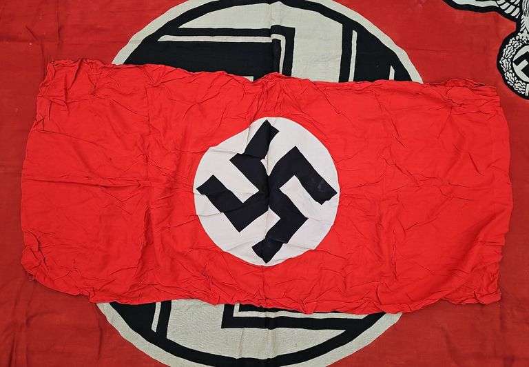 pair of large WWII Nazi Flags - Kramer Auction LLC