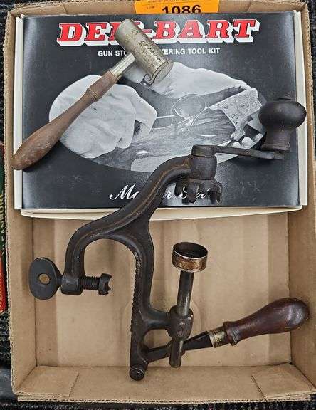 DEM-BART Stock Checkering Kit & Vintage Reloding Tools - Kramer Auction LLC