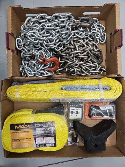 lot of Tow Chains & Straps - Kramer Auction LLC