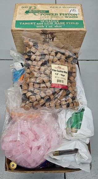 10 ga. Shotgun Wads & Hulls Reloading lot - Kramer Auction LLC