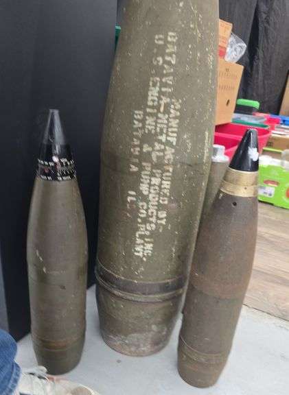 lot of Large Dummy Ordnace Shells - Kramer Auction LLC