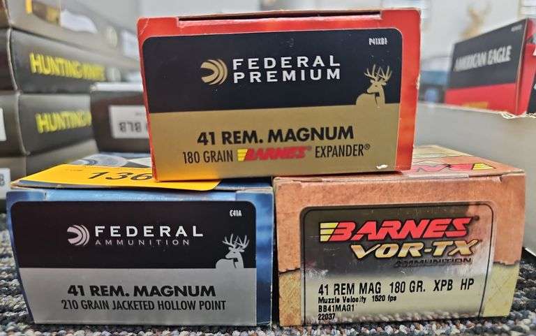 60 ct of mixed 41 Mag ammo - Kramer Auction LLC
