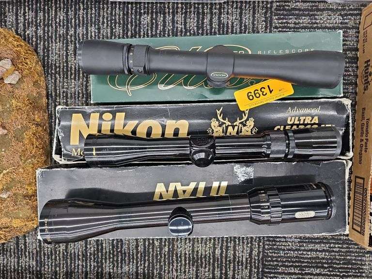 lot of 3 used Rifle Scopes w/original boxes - Kramer Auction LLC