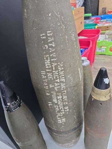 lot of Large Dummy Ordnace Shells - Kramer Auction LLC