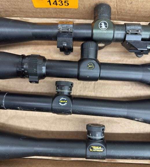 box lot of 4 used Rifle Scopes - Kramer Auction LLC