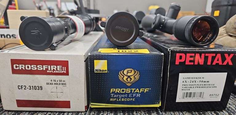 lot of 3 Nikon, Pentax & Vortex Rifle scopes - Kramer Auction LLC