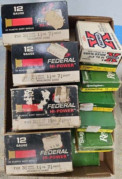 Bucket & box of assorted Shotgun Shells - Kramer Auction LLC