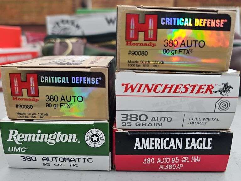 lot mixed 380 Ammo - Kramer Auction LLC