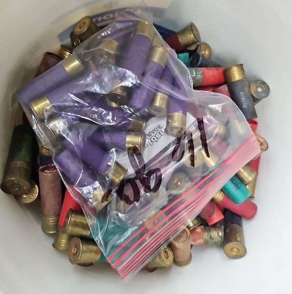 Bucket & box of assorted Shotgun Shells - Kramer Auction LLC