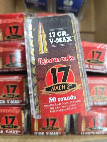700 ct of mixed 17 MACH II Ammo - Kramer Auction LLC