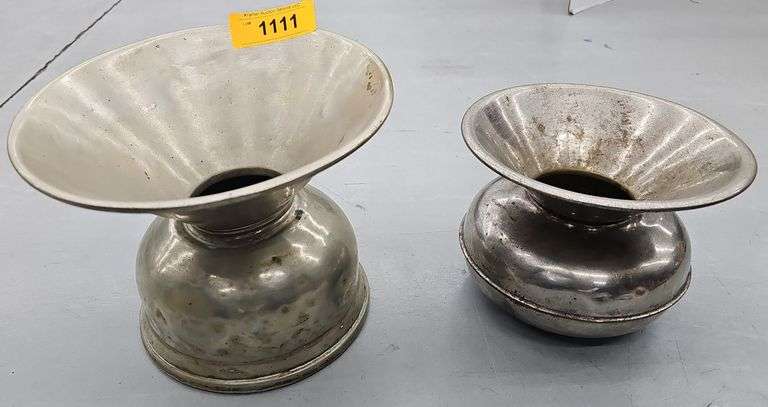 pair of vintage Spittoons - Kramer Auction LLC