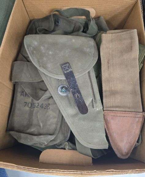 2 flats of Military Field Gear & Pouches - Kramer Auction LLC