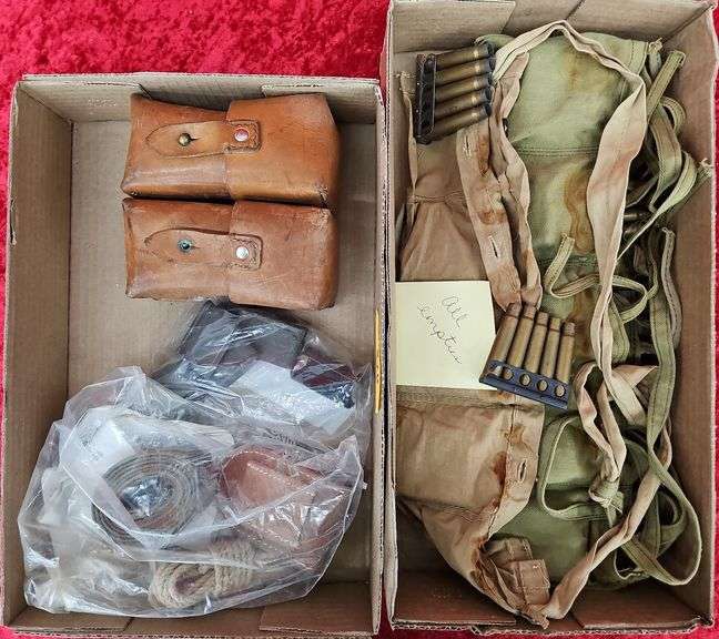 Military Bandoleers, Pouches & misc. lot - Kramer Auction LLC