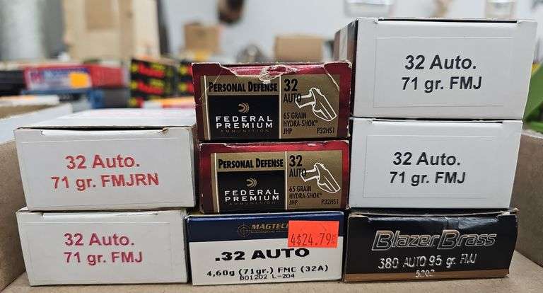 280 rds of 32 ACP & 50 rds of 380 cal. Ammo - Kramer Auction LLC