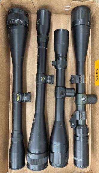 box lot of 4 used Rifle Scopes - Kramer Auction LLC