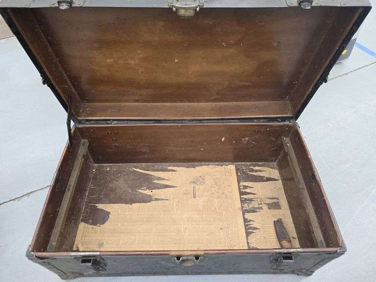 pair of early Military Foot Lockers - Kramer Auction LLC