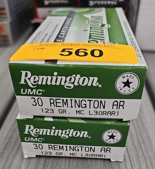 40 rds of 30 Remington Ammo - Kramer Auction LLC