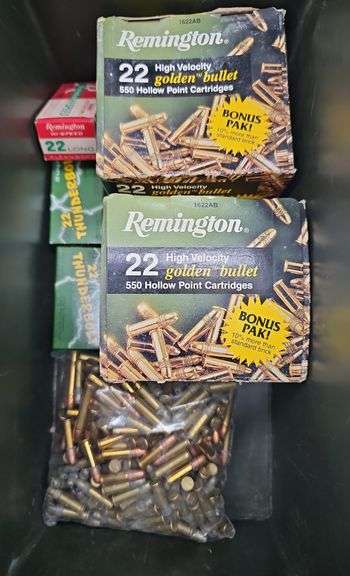 lot of mixed 22 cal. Ammo in can - Kramer Auction LLC