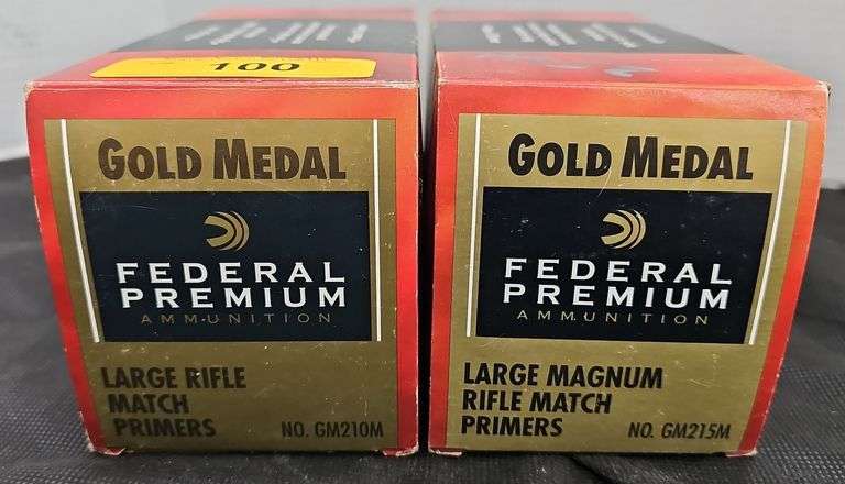 2,000 ct of Federal Premium Large Rifle Match Primers - Kramer Auction LLC