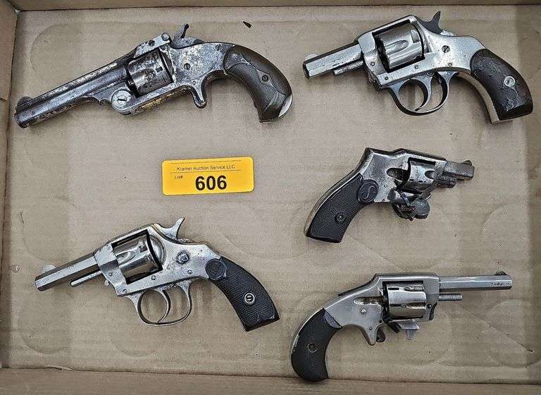 lot of 6 Antique Revolvers - Kramer Auction LLC