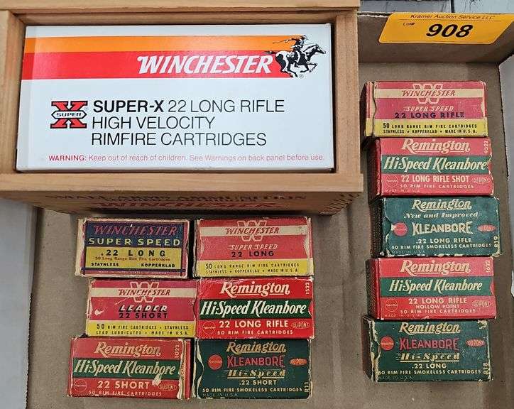 lot of Vintage 22 cal. Ammo - Kramer Auction LLC