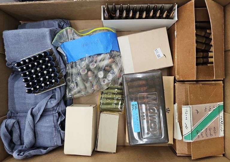4 flats of assorted Military, Ammo & Training Rounds - Kramer Auction LLC