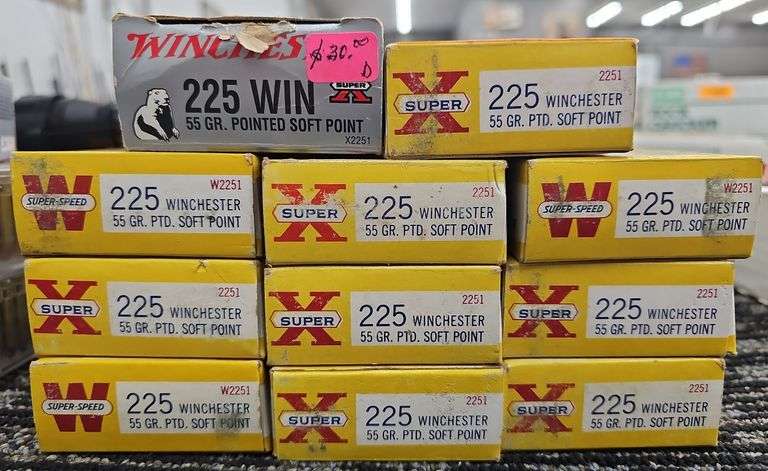 220 ct of mixed 225 WIN Ammo - Kramer Auction LLC