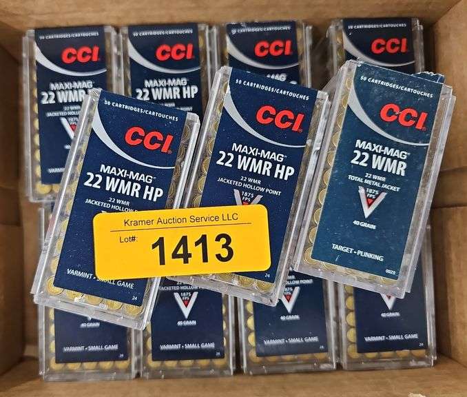 550 ct of CCI 22 Mag Ammo - Kramer Auction LLC