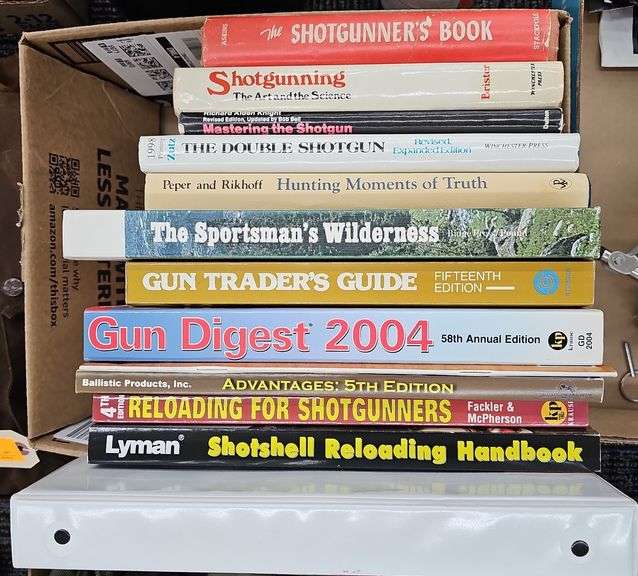 box of Gun & Reloading Books - Kramer Auction LLC