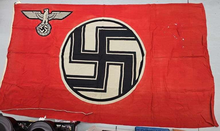 pair of large WWII Nazi Flags - Kramer Auction LLC