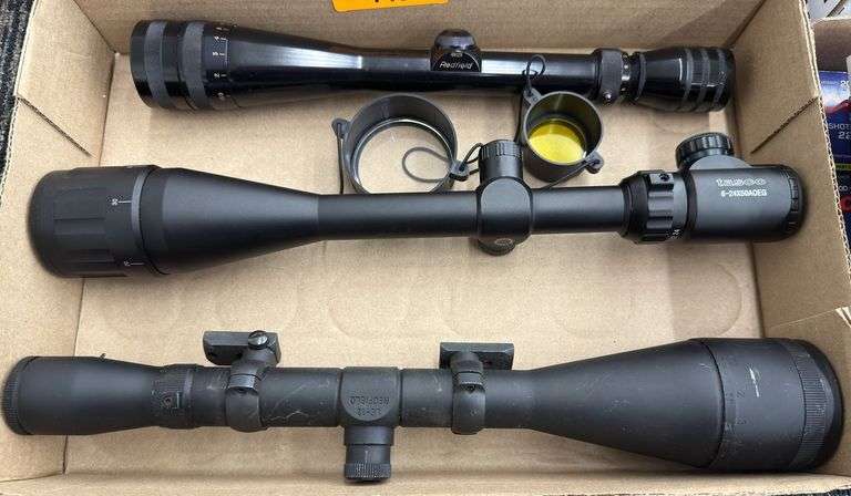 lot w/2 Redfield & 1 Tasco Rifle Scopes - Kramer Auction LLC